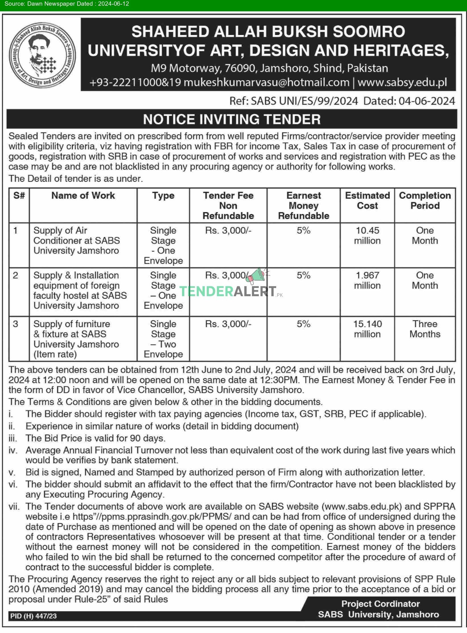 Shaheed Allah Buksh Soomro University of Art Design and Heritages ...